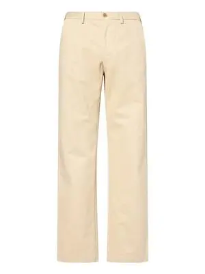 Sunspel Drill Straight-leg Cotton Trousers - Light Stone