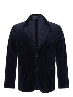 Sunspel Single-breasted Cotton-stretch Corduroy Blazer - Navy