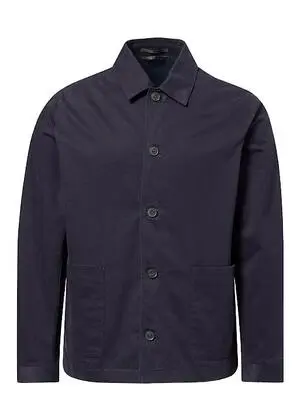 Sunspel Drill Chore Cotton Jacket - Navy