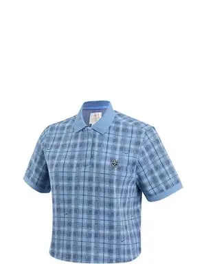 Nike Fairway Fresh Dri-fit Check Golf Collared Shirt 'work Blue White - Work Blue/white