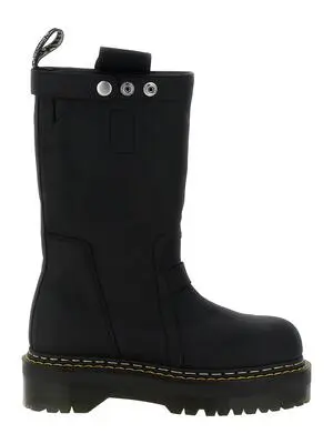 Rick Owens Quad Sole Pull On' Dr. Martens X Rickowens Boots - Black