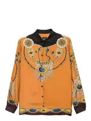 ETRO Jewellery-print Silk Shirt