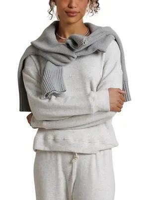 PERFECTWHITETEE Brinley Brushed Long Sleeve Sweatshirt - Ash