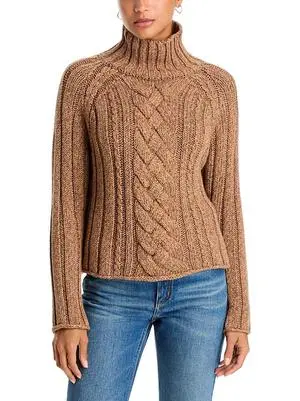 Frank & Eileen Cotswold Cotton Cable Knit Sweater - Teddy