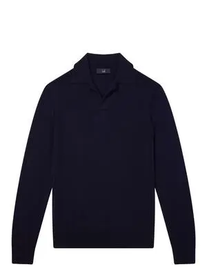 Dunhill Merino Wool Polo Shirt - Navy