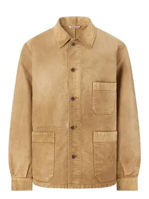 Auralee Garment-dyed Cotton-moleskin Blouson Jacket - Brown