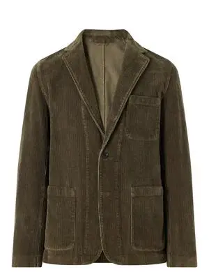 Hartford Julian Cotton-corduroy Suit Jacket - Green