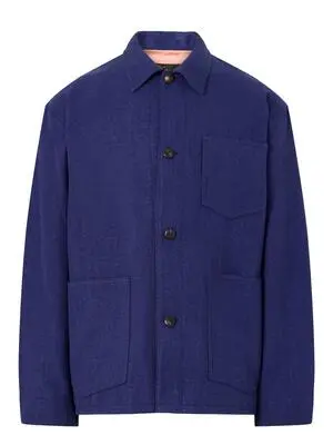 Visvim Visvim - Baker Textured Wool And Linen-Blend Jacket - Men - Blue - 1 Blue