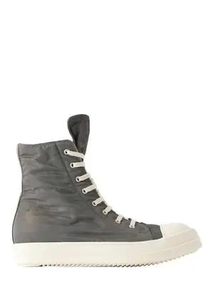 Rick Owens Ramones Denim Sneakers - Gray