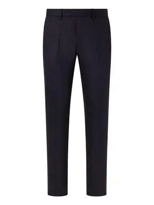 Sunspel Straight-leg Stretch Wool-blend Flannel Trousers - Gray