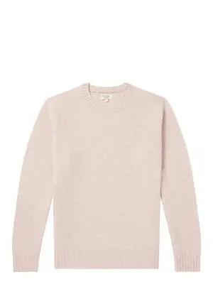 Hartford Shetland Wool Crewneck Sweater - Ecru