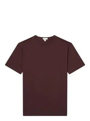 Sunspel Cotton-jersey T-shirt - Brown