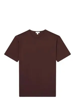 Sunspel Cotton-jersey T-shirt - Brown