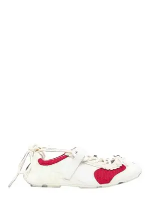 SHUSHU/TONG Scalloped Bow Sneakers White