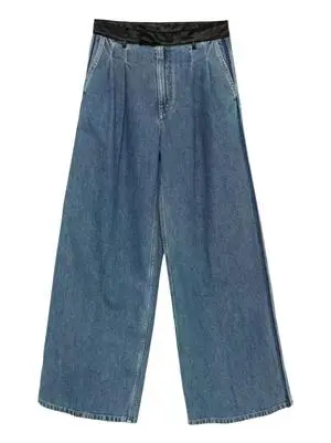 FORTE_FORTE Pleated Wide-leg Jeans - Blue