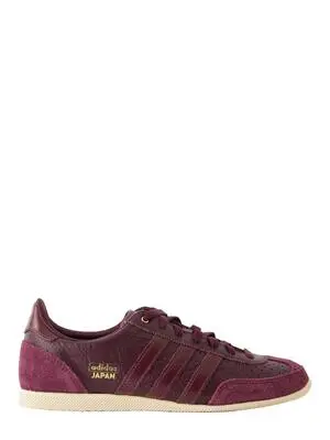 ADIDAS ORIGINALS Japan W Suede-trimmed Textured Leather Sneakers - Grape