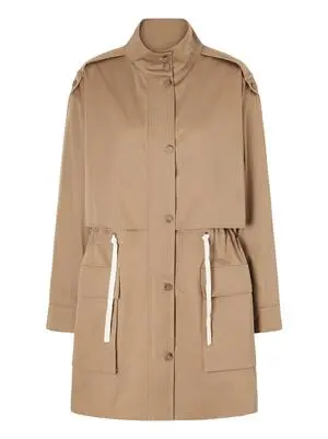 TWP Drawing Conclusions Cotton-twill Drawstring Jacket - Neutrals