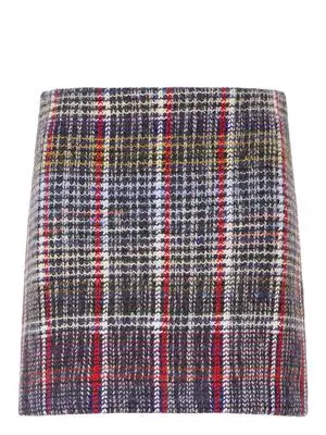 Missoni Checked Metallic Crochet-knit Mini Skirt - Grape