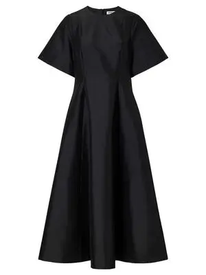Bernadette Madeline Paneled Taffeta Midi Dress - Black