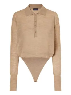 HAIKURE Millie Stretch-knit Jersey Bodysuit - Brown