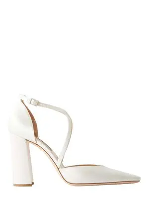 DANIELLE FRANKEL Joan 100 Satin Pumps - Ivory