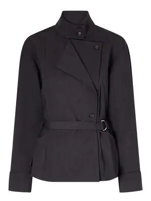 TWP The Last Chapter Belted Wool-blend Twill Jacket - Charcoal