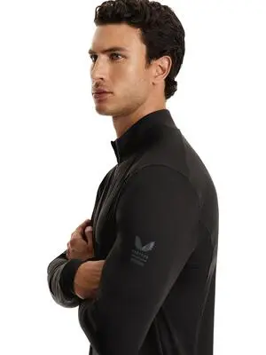 REISS CASTORE Castore Performance Quarter-zip Top - Black
