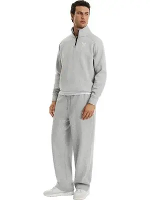 REISS Zip 1/4 Zip Sweatshirt | Castore Relaxed Quarter-zip Sweatshirt - Light Grey