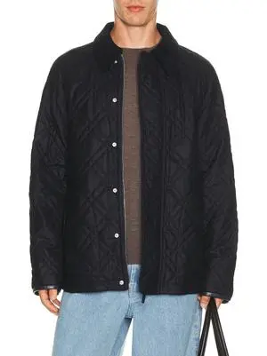 Gabriela Hearst Clarence Barn Jacket In Navy - Dark Navy