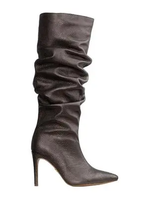 GINISSIMA Dark Gray Leather Eva Boots - Grey