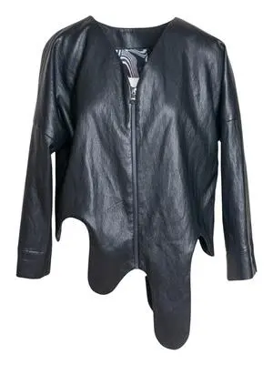 ARTISTA Black Nyx Zipped Asymmetric Jacket