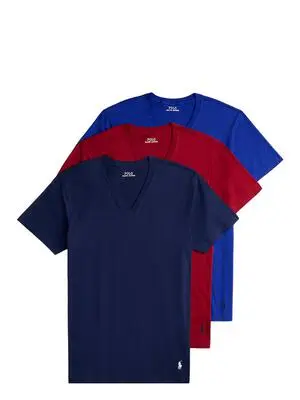 Ralph Lauren Classic Fit Wicking V-neck 3-pack Multi
