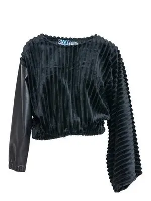ARTISTA Black Astrid Cropped Oversized Pullover