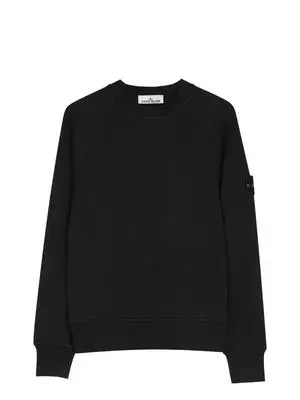 Stone Island Logo Sweatshirt By - Black