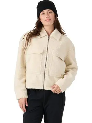 Roxy Amelia Cropped Boucle Jacket Fog