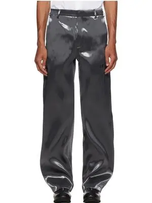 HELIOT EMIL Liquid Metal Trousers - Silver