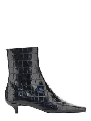 TOTEME Croc-effect Pointed-toe Boots - Black