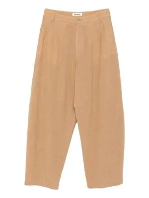 DARKPARK Pleated Wool Trousers - Camel