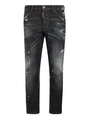 Dsquared2 Paint-splatter Jeans - Black