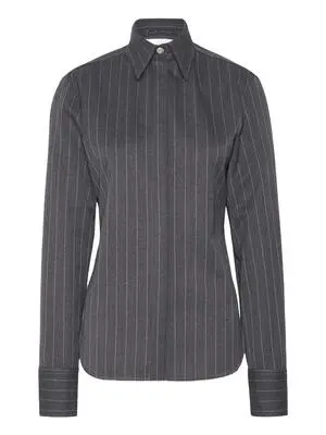 Sportmax Pepli Pinstripe Shirt - Medium Gray