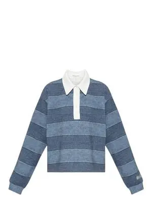 RAG & BONE Rag  Bone Striped Long-Sleeve Polo Top