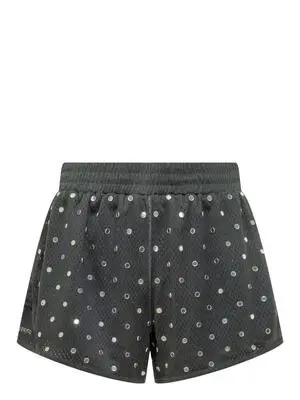 Pinko Esperia Embellished Mesh Shorts - Black