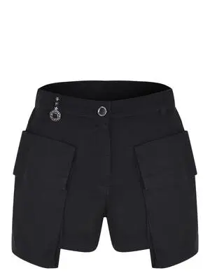 Pinko Charm-detailed Flap-pocket Shorts - Black