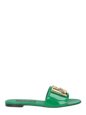 Dolce & Gabbana Simple Round-toe Slippers - Green