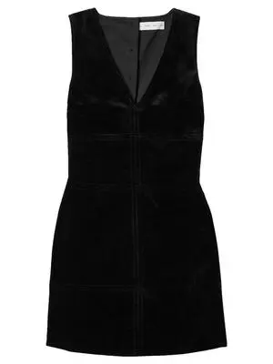 Proenza Schouler Paneled Velvet Mini Dress - Black