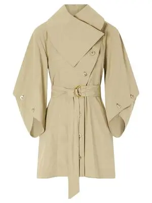 Zimmermann Valiant Utility Cotton-gabardine Mini Dress Nude