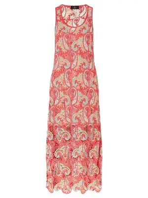 Etro Crocheted Midi Dress - Red
