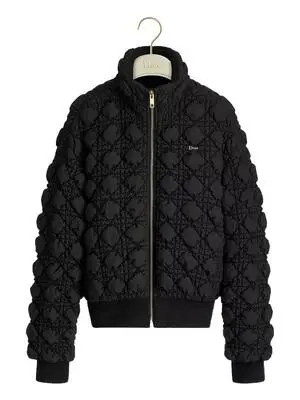 Dior Zipped Macrocannage Jacket Black