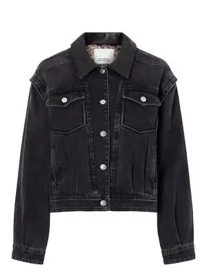 ISABEL MARANT ÉTOILE Leather-trimmed Denim Jacket