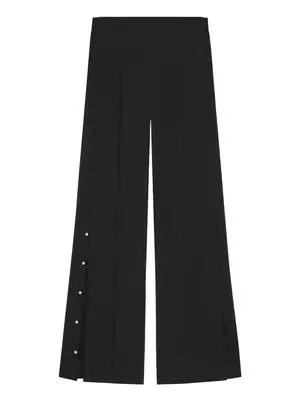 COURREGES Snap-twill Pressed-crease Trousers - Black